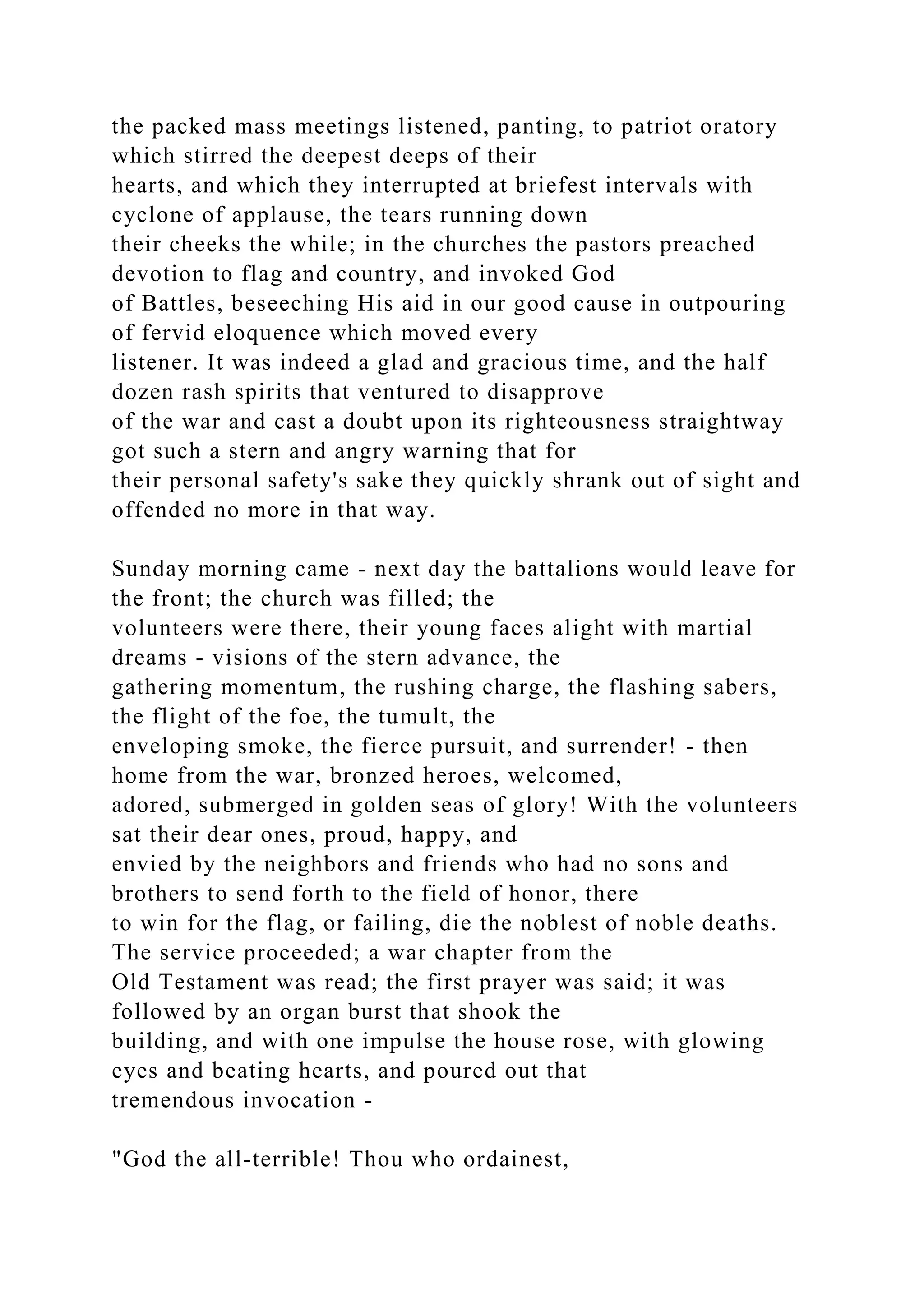 War Prayer By Mark Twain (1835 – 1910) .docx