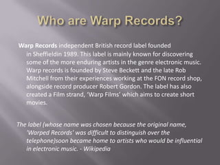 Warp Records and Flying Lotus Research | PPT