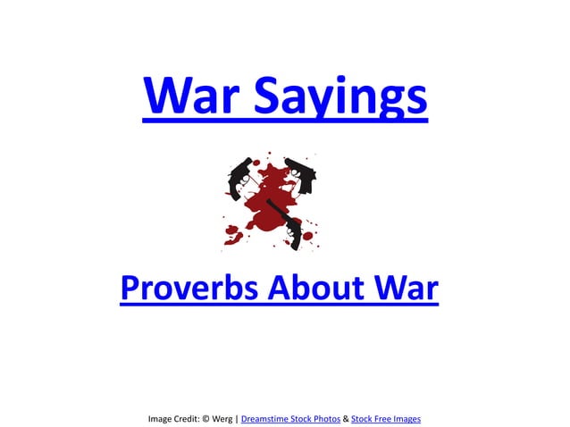 War proverbs | PPT