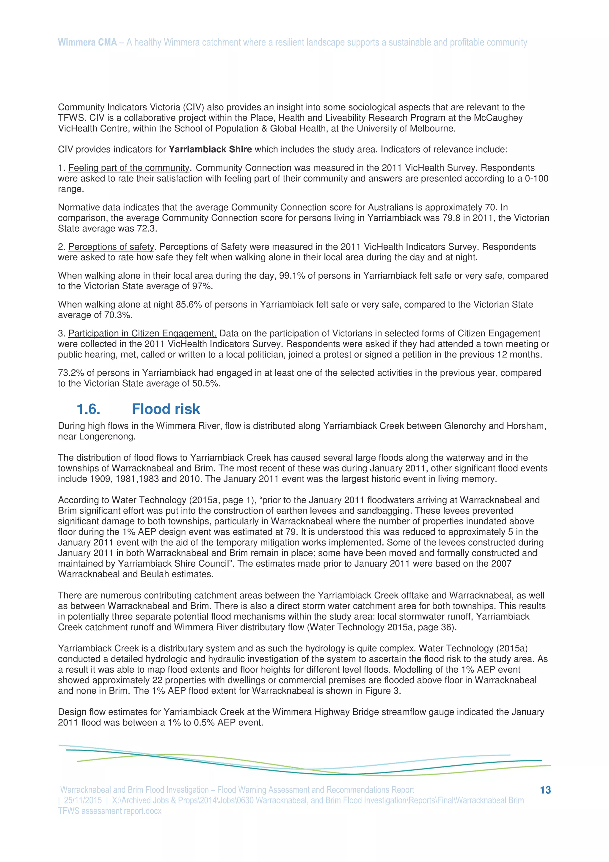 Example of a Total Flood Warning System Assessment | PDF