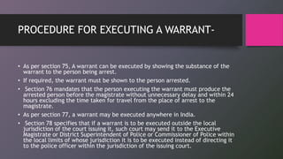 Warrants in India | PPTX