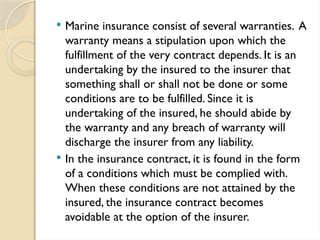 WARRANTIES in Marine Insurance definition .pptx