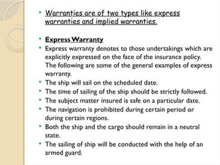 WARRANTIES in Marine Insurance definition .pptx