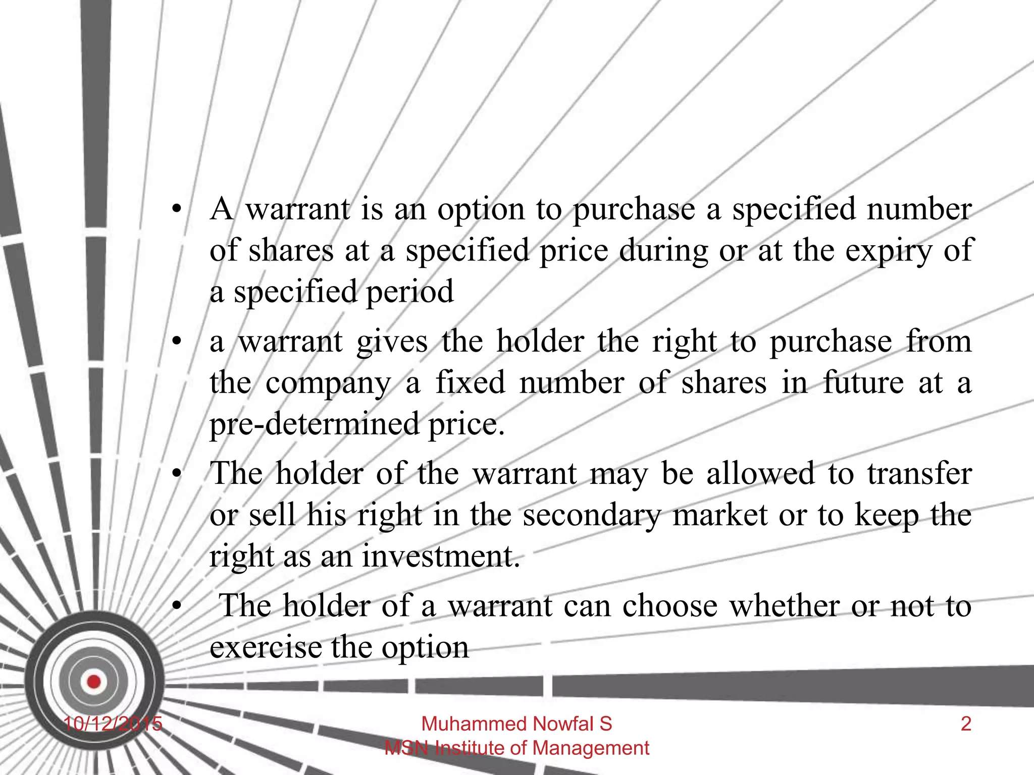Warrant ppt | PPTX
