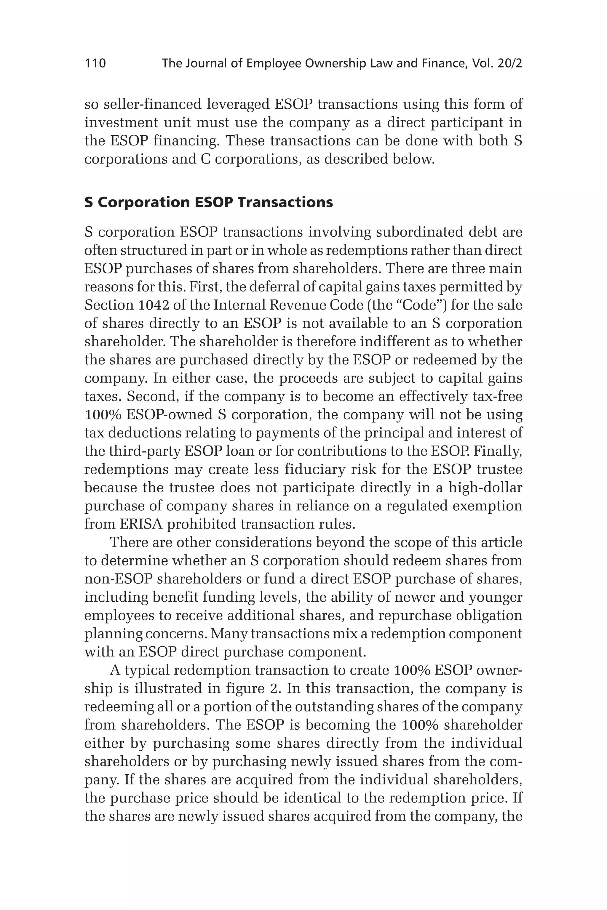 Warrants in ESOP Transactions | PDF