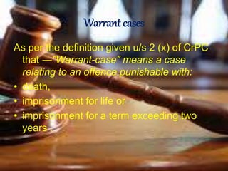 Warrant trial in India | PPTX