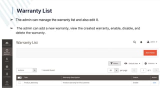 Warranty Management System for Magento 2 | PPTX