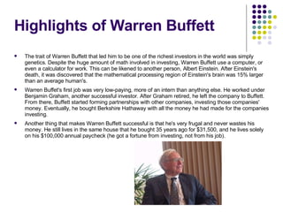 Warren Buffett Slideshow | PPT