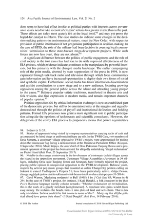 Sustaining the unsustainable? Environmental impact assessment and ...