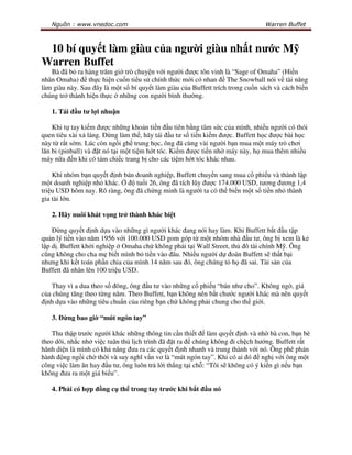 Warren buffet | PDF