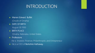 Warren buffet presentation | PPTX