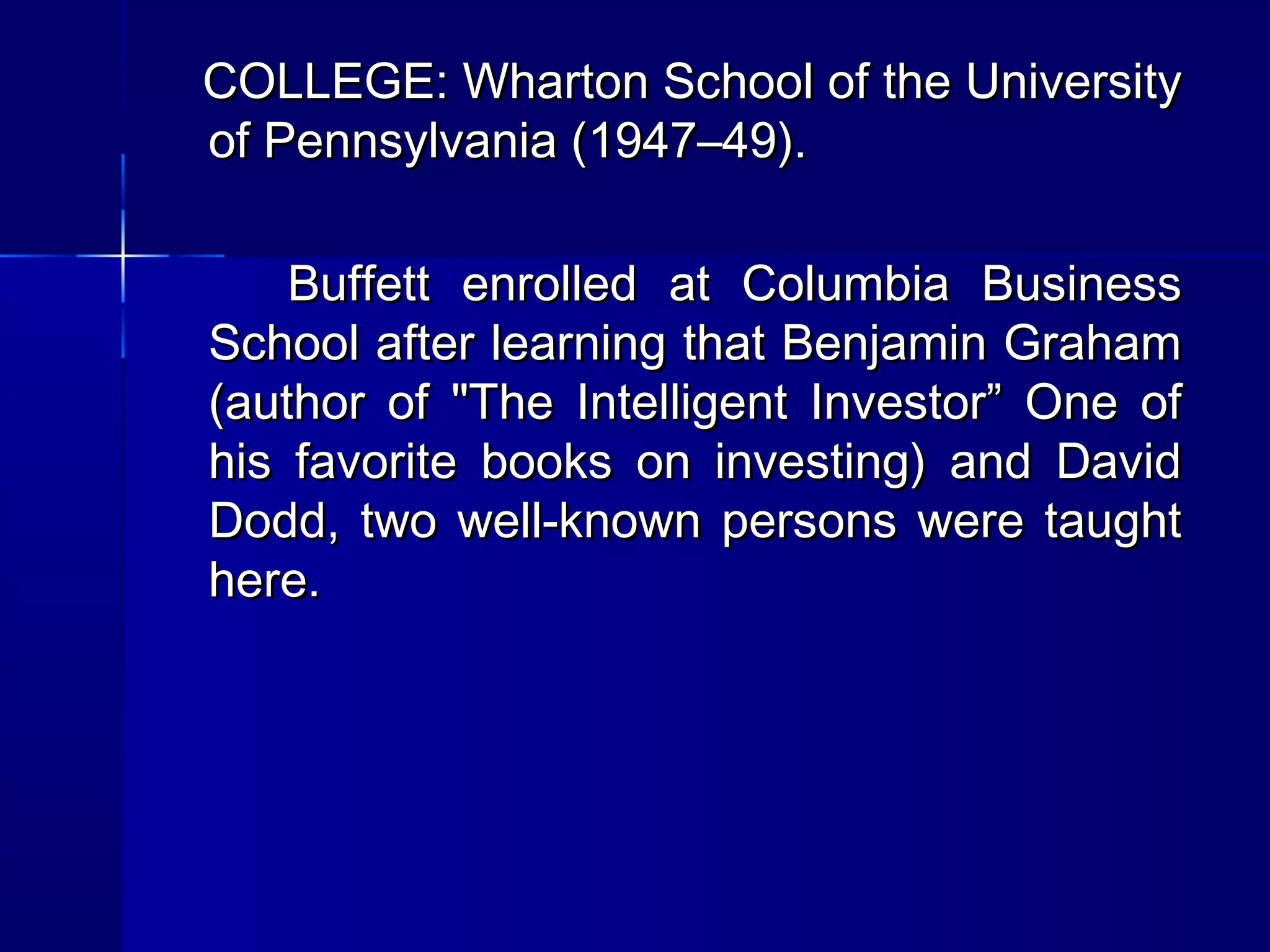 Warren buffett | PPT