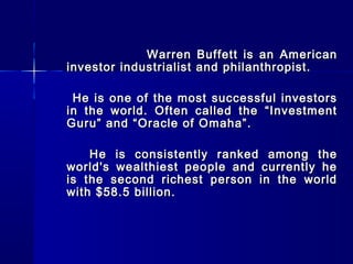 Warren buffett | PPT