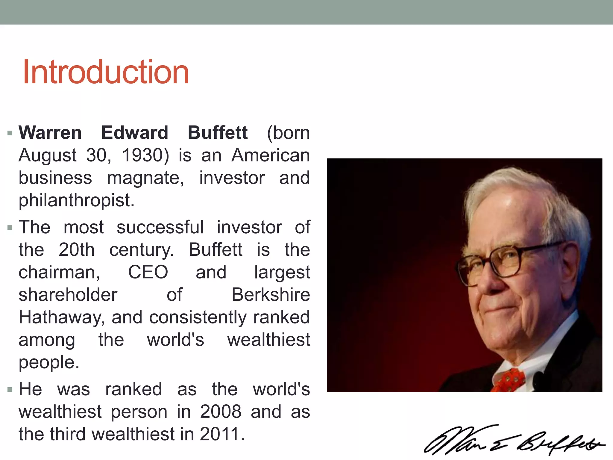 Leadership style Warren buffett | PPTX