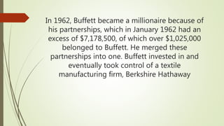 Warren buffett | PPTX | Business Accounting & Finance | Business