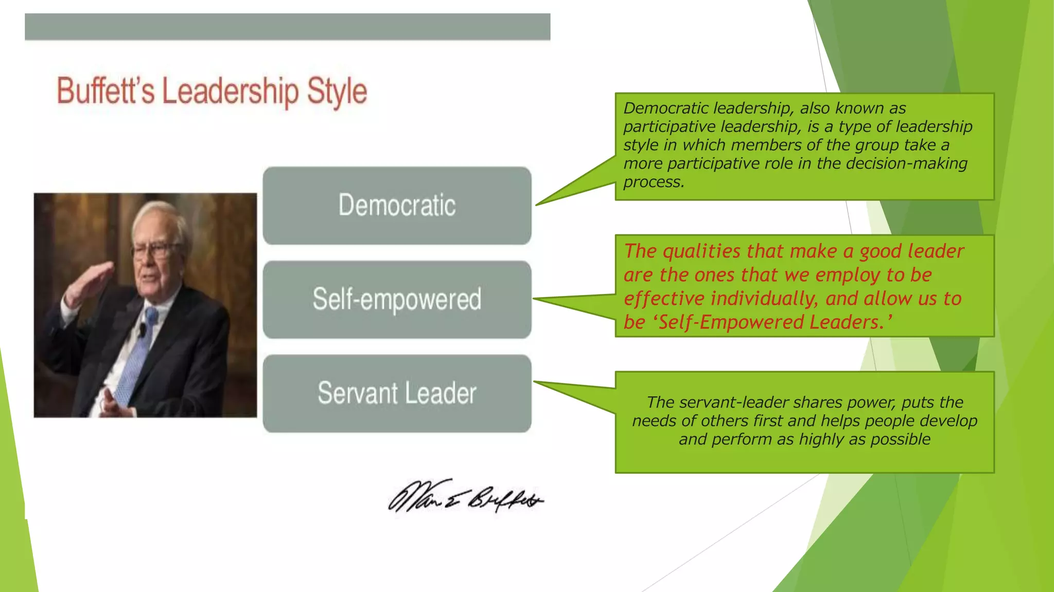 Warren Buffett :A Businessman, A Leader | PPT