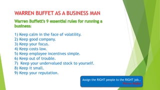 Warren Buffett :A Businessman, A Leader | PPTX