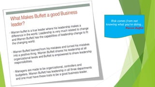 Warren Buffett :A Businessman, A Leader | PPT