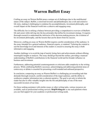 Warren Buffett Essay.pdf