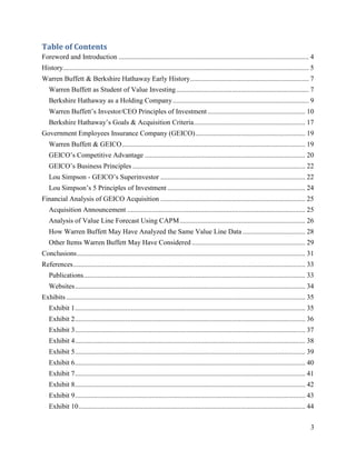 Warren Buffett and GEICO Case Study | PDF
