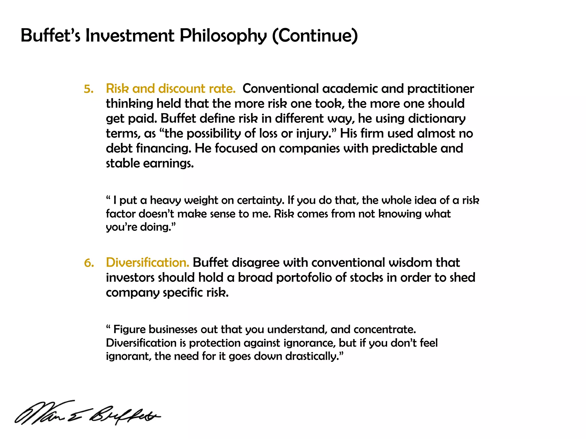 Warren e. buffet (presentation) | PPTX
