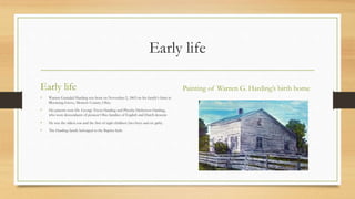 Warren G. Harding (1865-1923) | PPTX | Elections | Politics