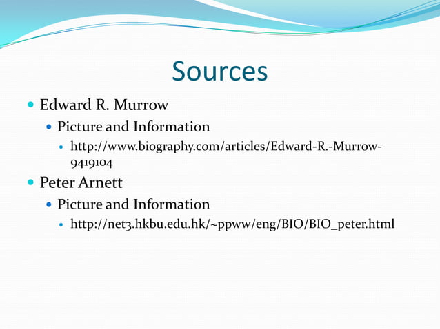 War reporters throughout the ages | PPT