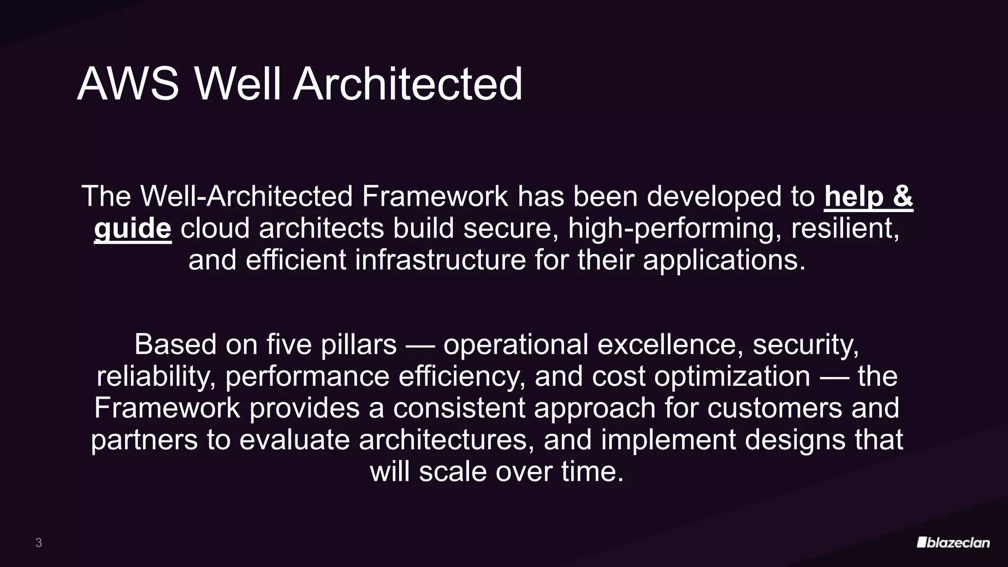 AWS Well Architected Framework - Walk Through | PPTX