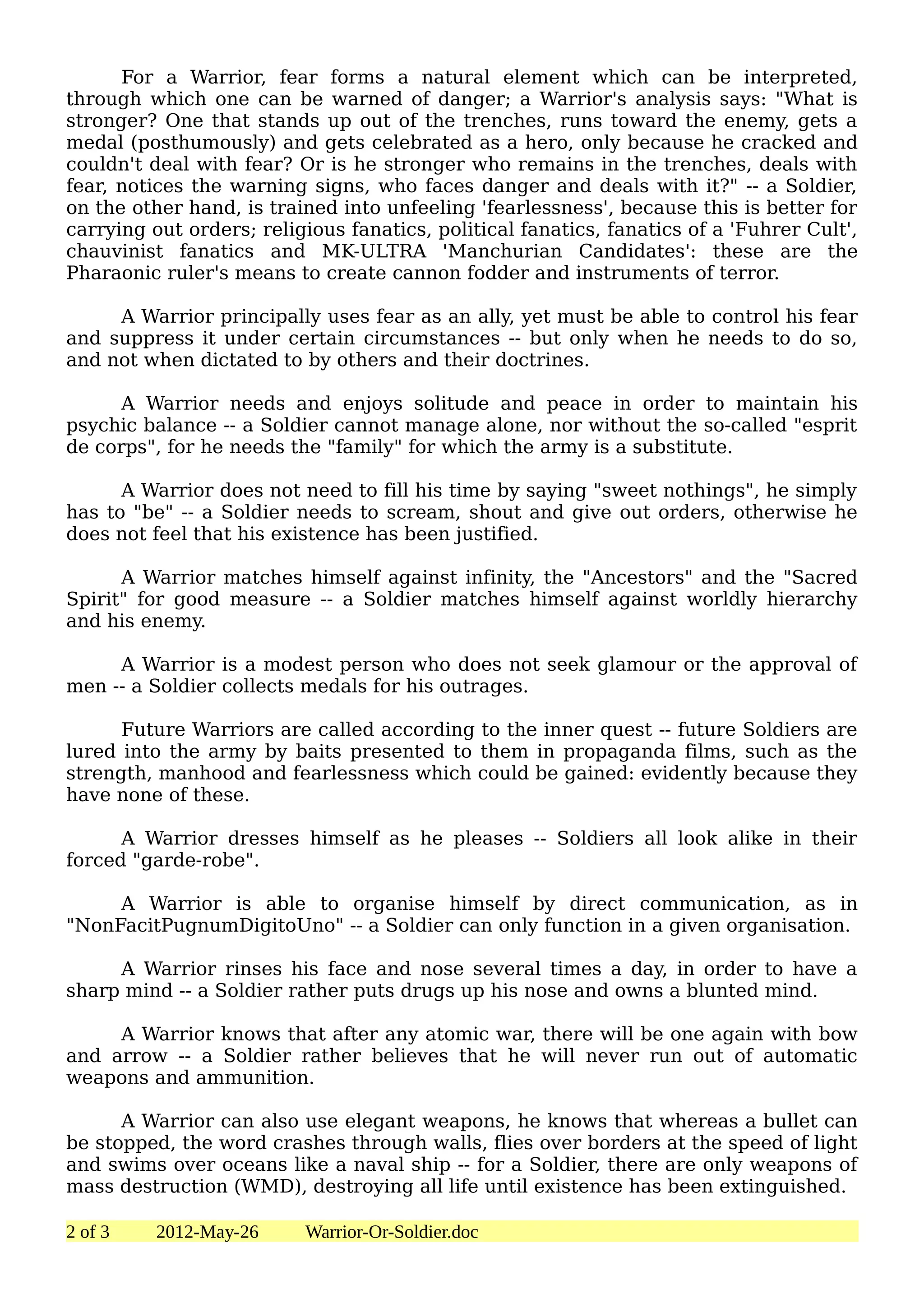 Zurich Files - Warrior or Soldier? | PDF | Arms & Ammunition | Sensitive Topics