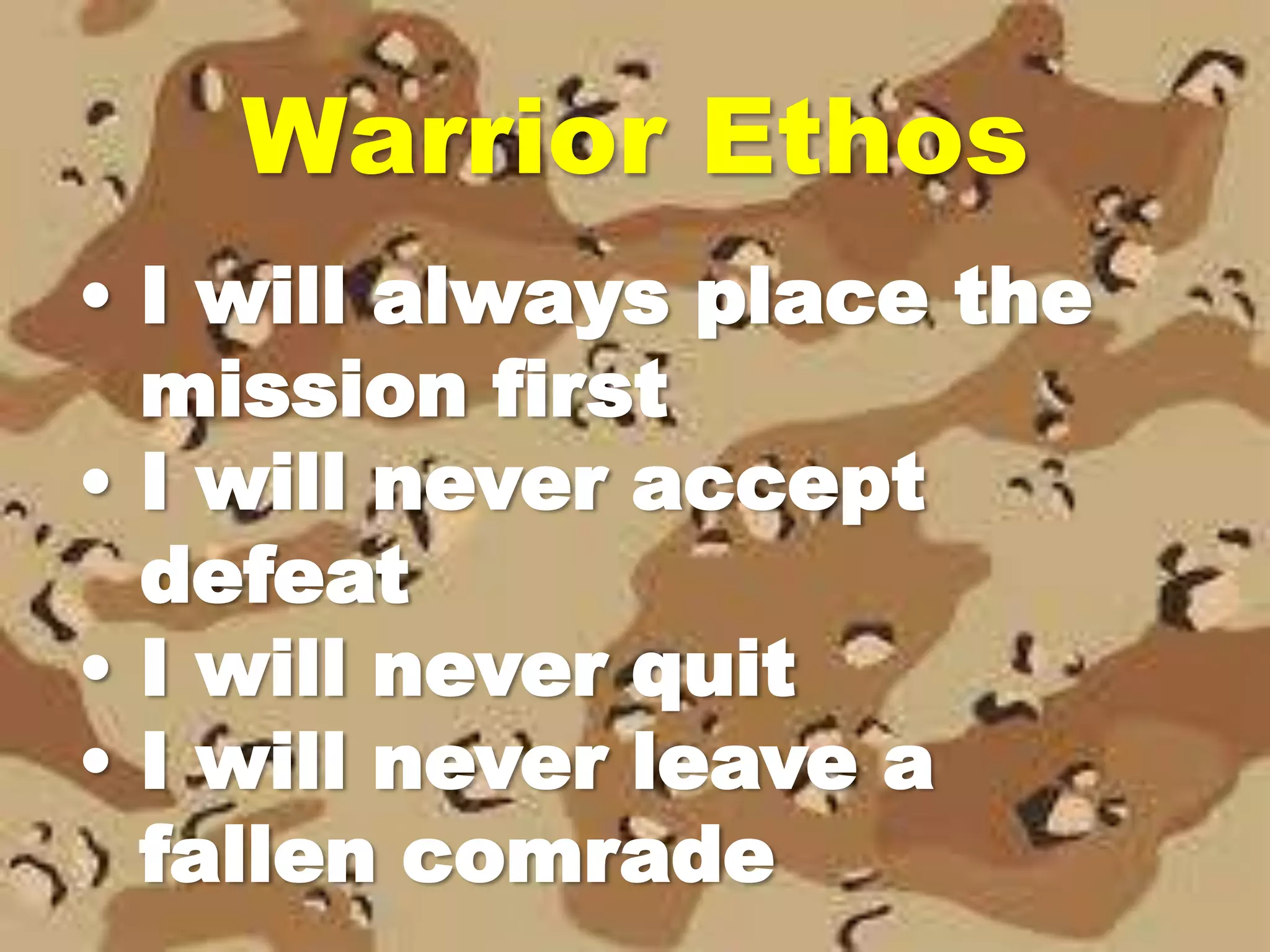 Warrior Ethos | PPTX