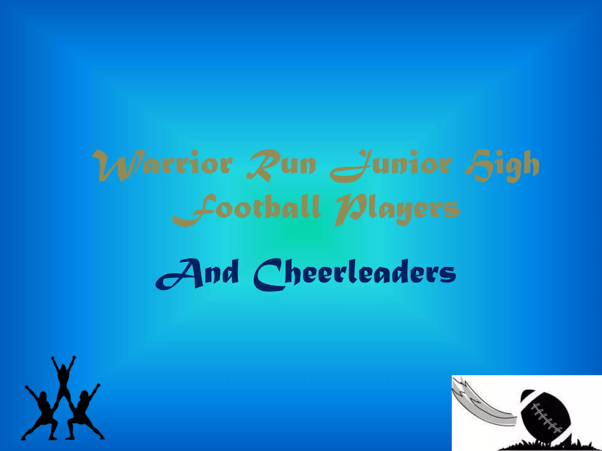 Warrior run junior high football players | PPTX