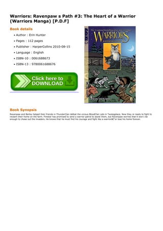 Warriors: Ravenpaw s Path #3: The Heart of a Warrior (Warriors Manga ...