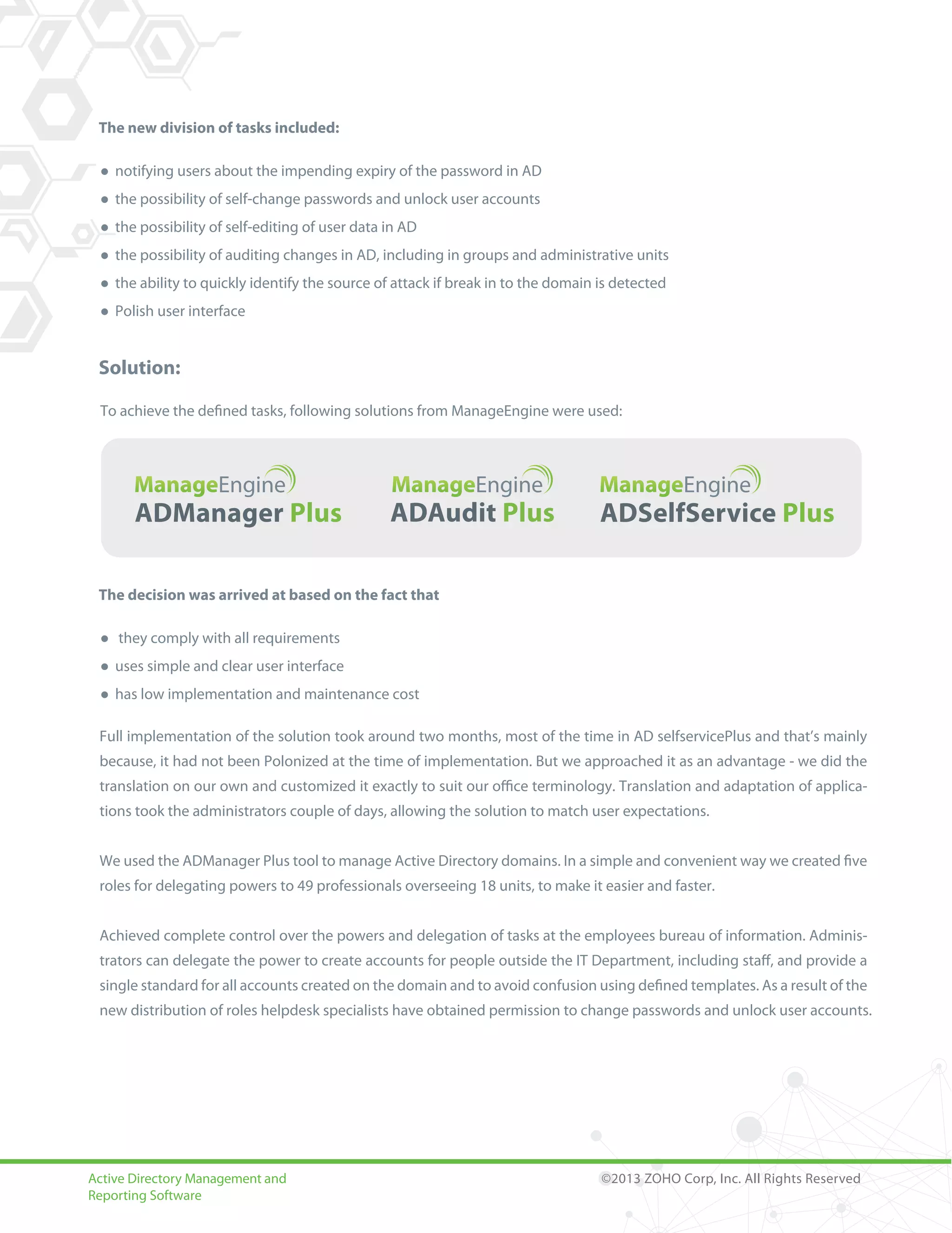 ADManager Plus helps City of Warsaw with comprehensive management of active directory | PDF ...