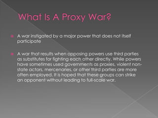 Wars by proxy | PPTX