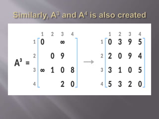 Warshalls and floyds algorithms | PPTX