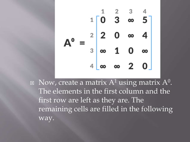 Warshalls and floyds algorithms | PPTX | Technology & Computing
