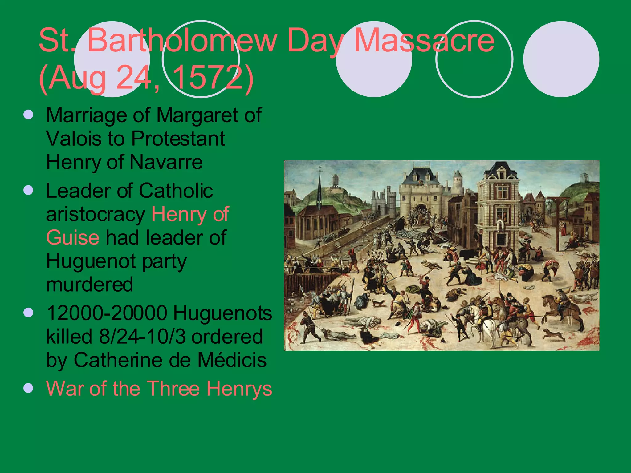 Wars Of Religion French Civil Wars | PPT