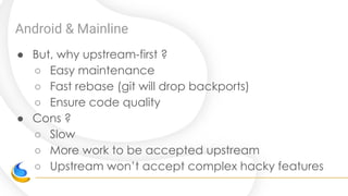 ELC-NA 2020: War story - Using mainline linux for an Android TV bsp | PPT