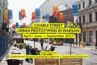 'Livable Street' in Warsaw | PDF