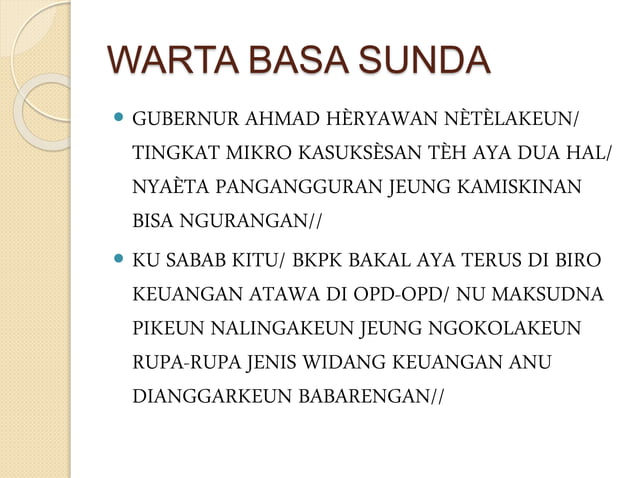 Warta basa Sunda televisi | PPTX