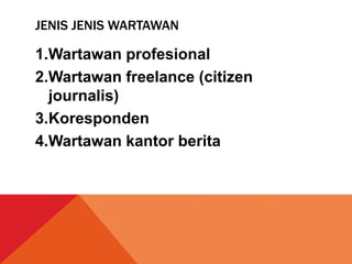 Wartawan era modern | PPTX