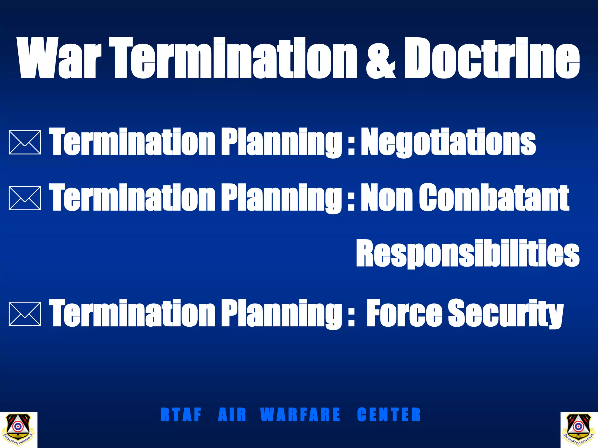 บรรยาย War termination | PDF