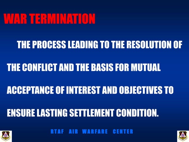 บรรยาย War termination | PPT