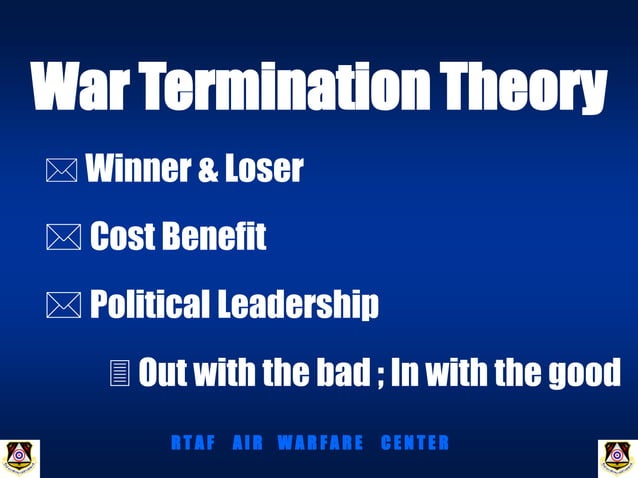 บรรยาย War termination | PPT