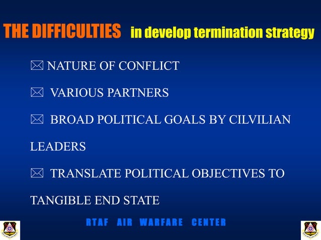 บรรยาย War termination | PPT