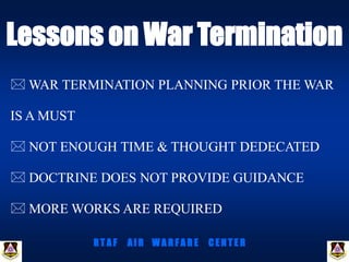 บรรยาย War termination | PPT