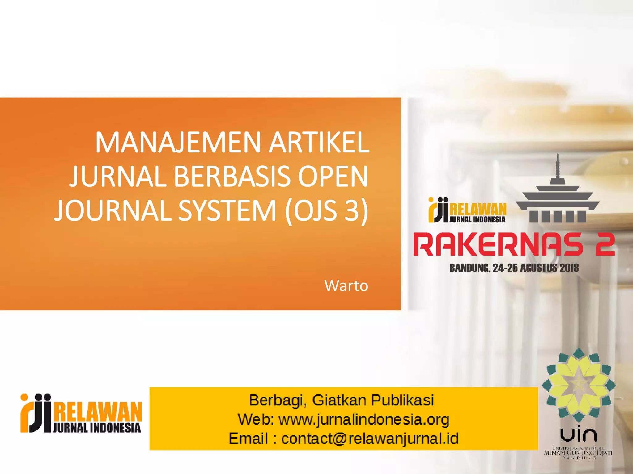 MANAJEMEN PENERBITAN JURNAL BERBASIS OJS 3 | PDF