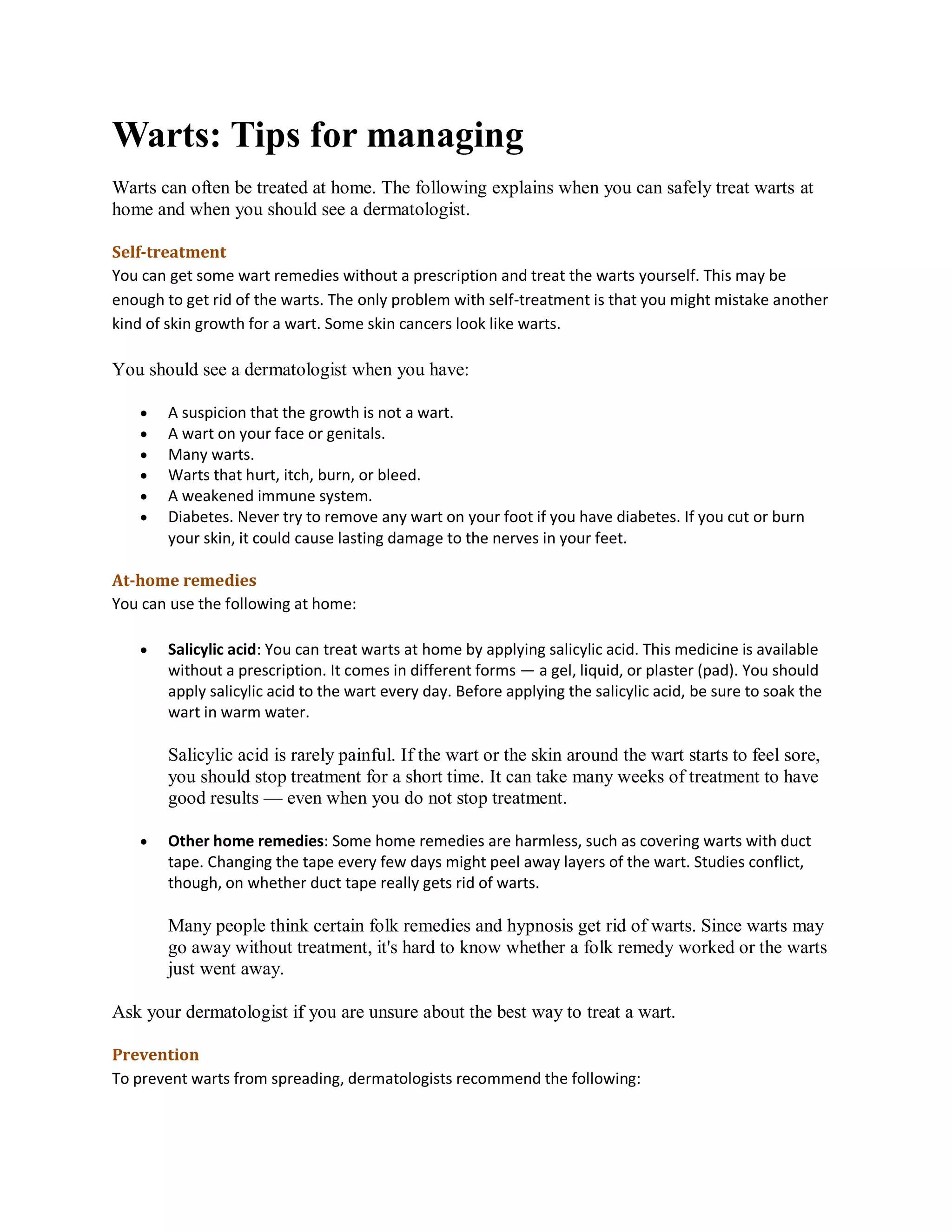 Warts | PDF