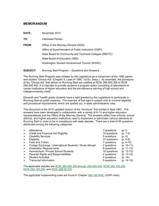 Washington State Running Start program | PDF