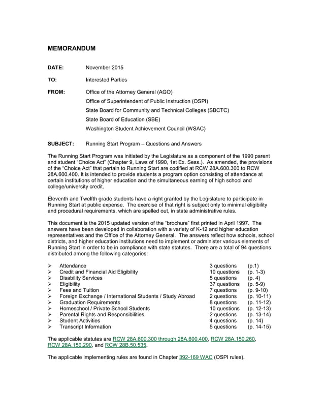 Washington State Running Start program | PDF